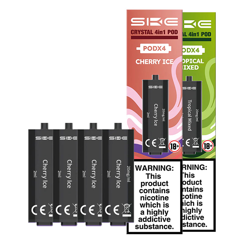 SKE Crystal 2400 4-In-1 Prefilled Pods (4 Pack) – Lincolnshire Vapours